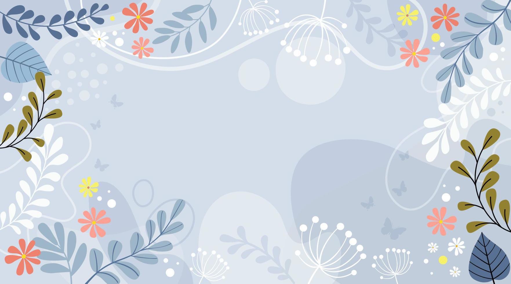 Design banner frame flower Spring background with beautiful. flower ...