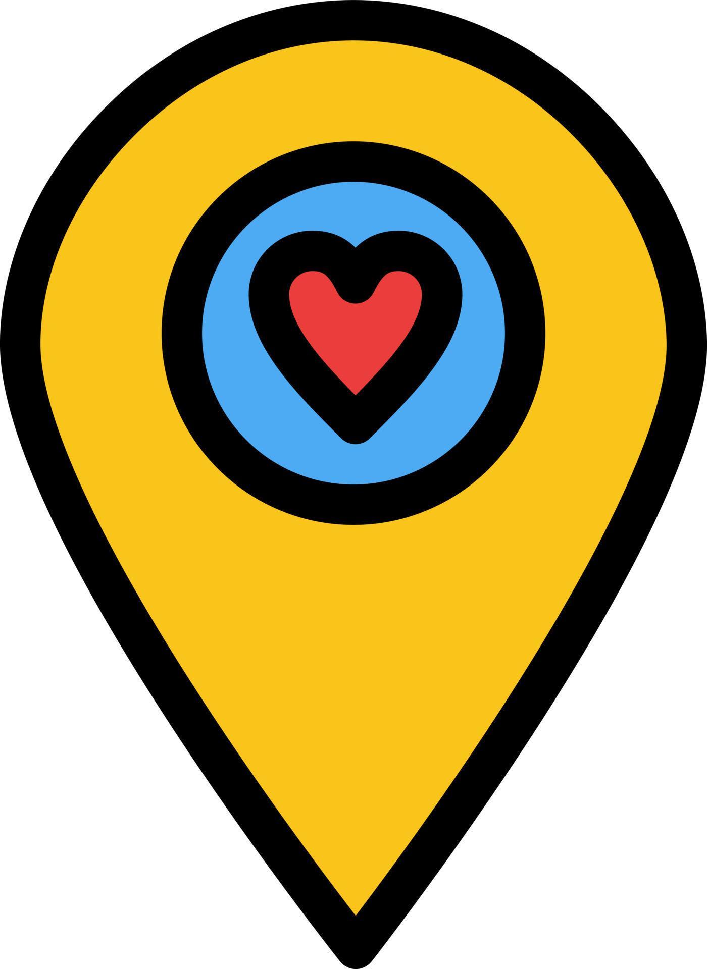 Heart Location Map Pointer Flat Color Icon Vector Icon Banner Template 14634149 Vector Art At
