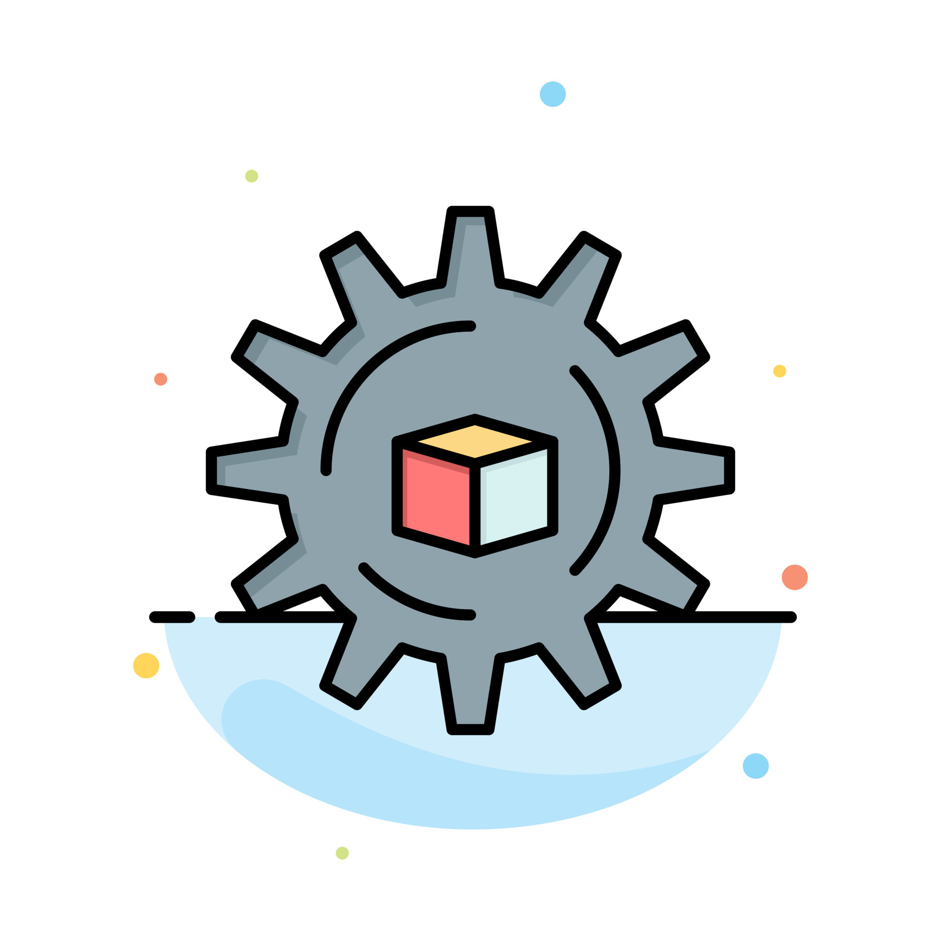 Automated Data Solution Science Abstract Flat Color Icon Template 14634215 Vector Art At Vecteezy