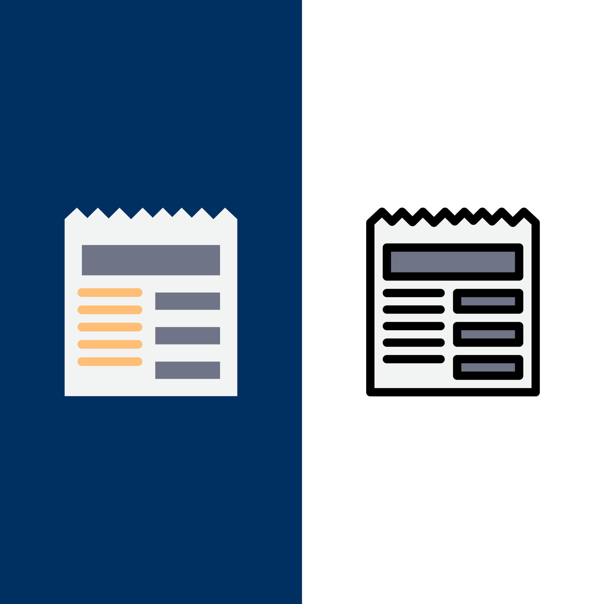 Document Text Basic Ui Icons Flat And Line Filled Icon Set Vector Blue Background 14634223