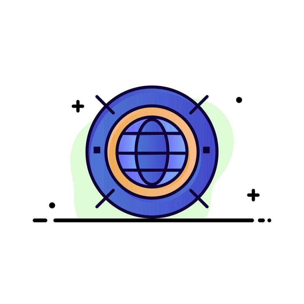 Internet Web World Computing Business Flat Line Filled Icon Vector Banner Template 14634935 ...