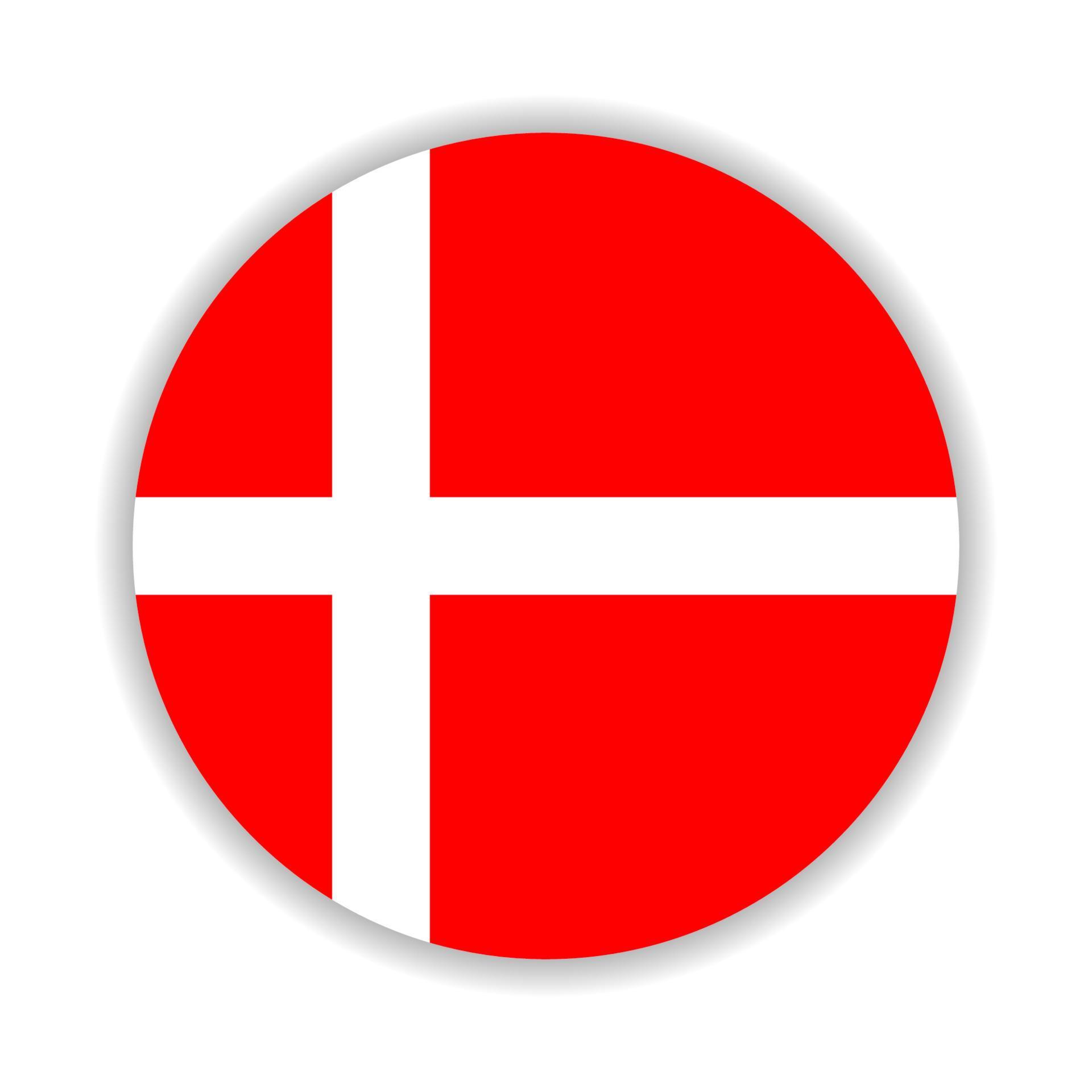 Round flag of Denmark. Vector Illustration. 14635899 Vector Art at Vecteezy
