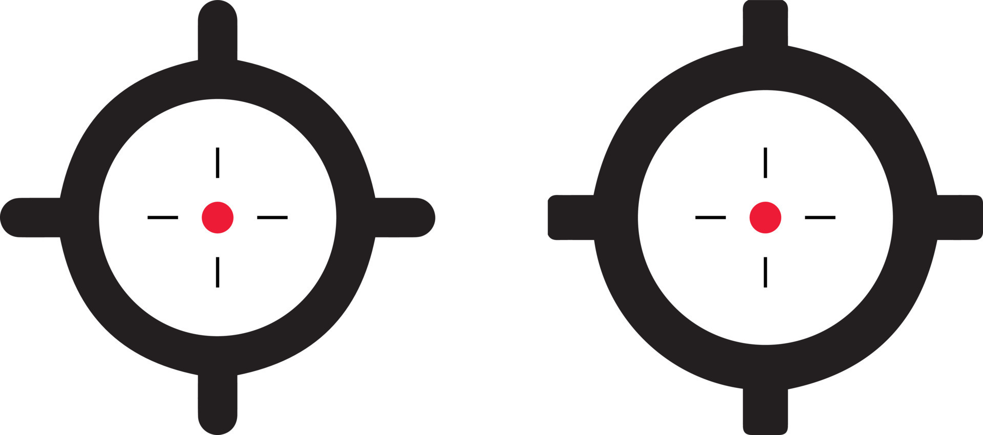 sniper rifle target icon set. Focus target vector icon. Target goal ... sniper rifle target icon set. Focus target vector icon. Target goal ...