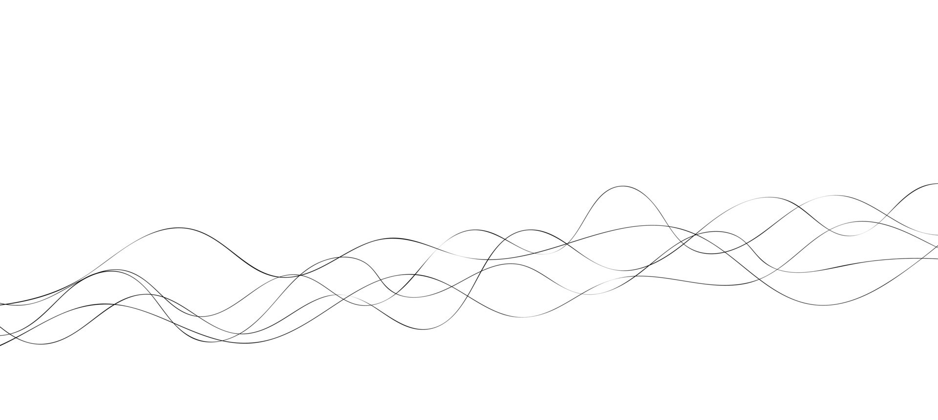 Thin Line Wavy Abstract Vector Background Curve Wave Seamless Pattern