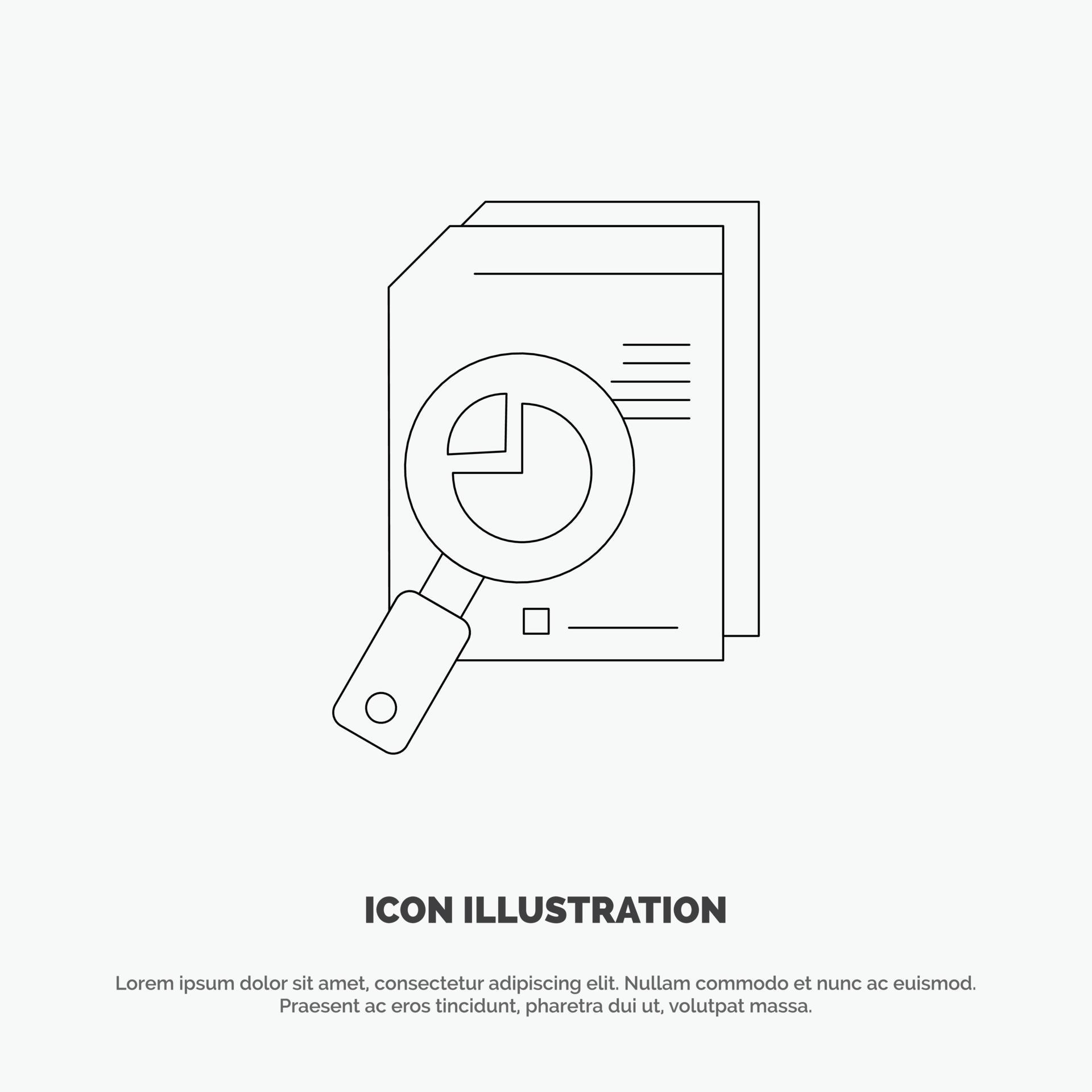 Research Analysis Analytic Analytics Chart Data Graph Line Icon Vector