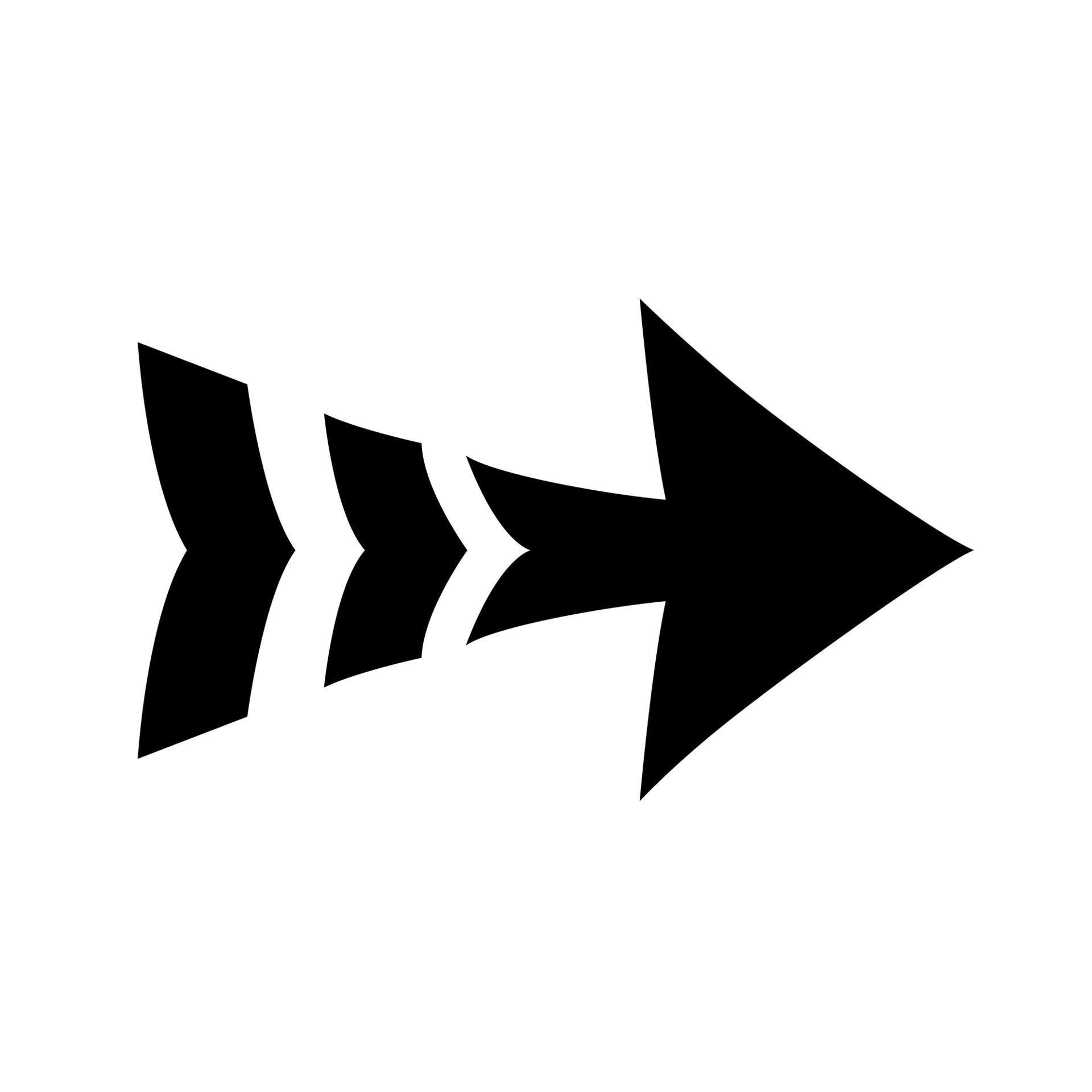 Sharp dotted arrow icon. Curved arrow points to the right. Black ...