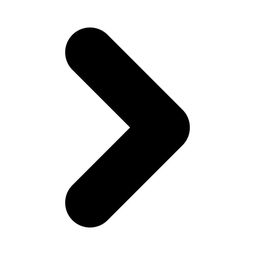 Arrow Pointer With Rounded Edges Black Arrow Icon Indicate To The