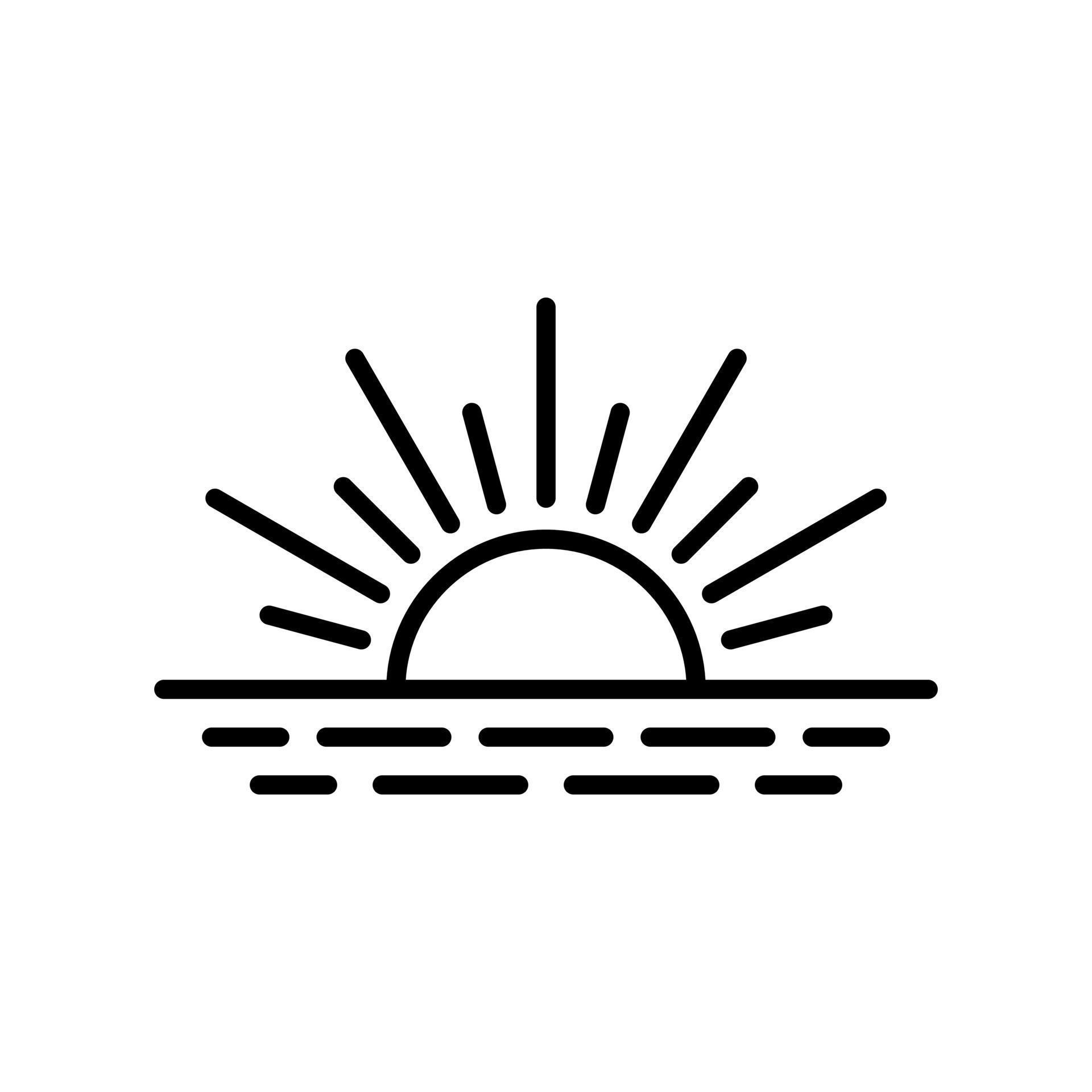 Sunrise Sunset Icon In Line Style Design Isolated On White Background