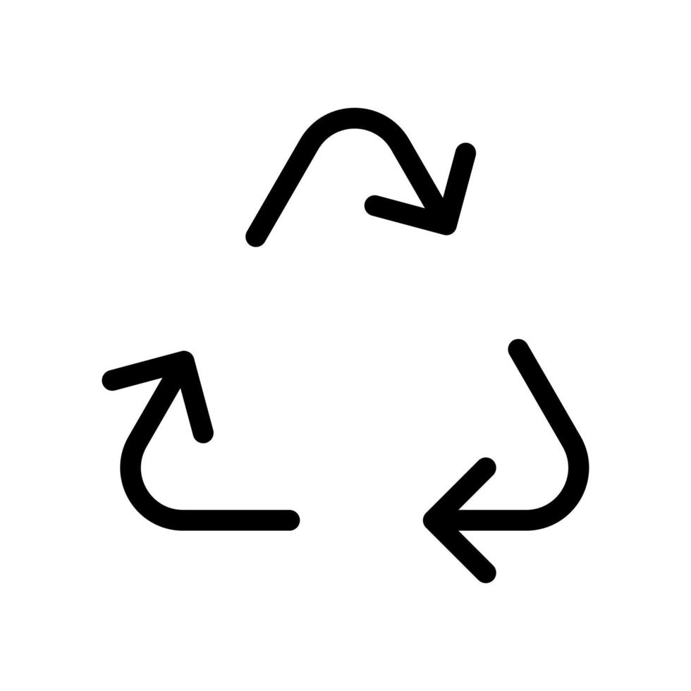 Recycle icon in line style design isolated on white background. Editable stroke. 14638929 Vector ...