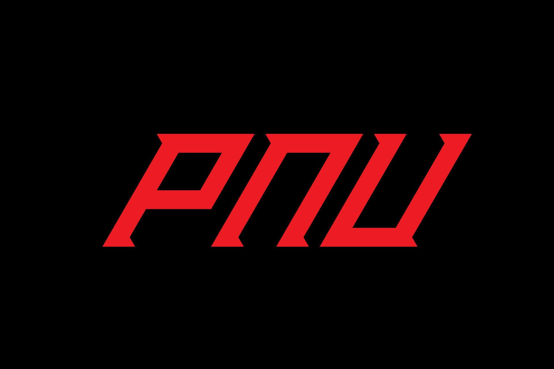 PNU LETTER and ALPHABET LOGO DESIGN 14638987 Vector Art at Vecteezy