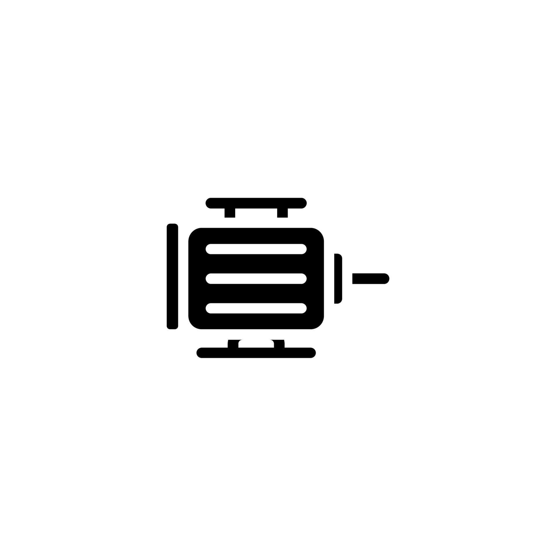 Vector Sign Of Electric Motor Symbol Is Isolated On A White Background Vector Illustration Icon