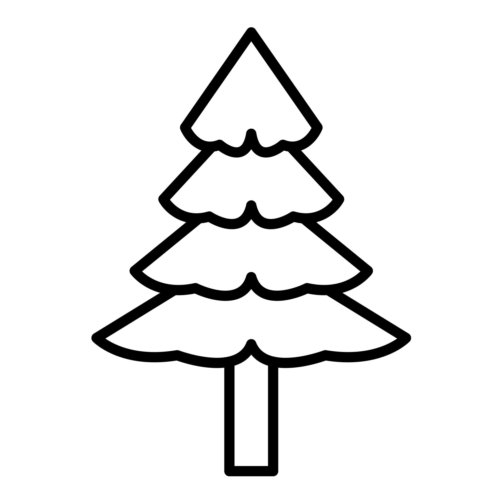 Pine Tree Line Icon 14640375 Vector Art at Vecteezy