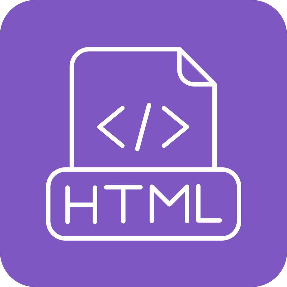 Html File Line Round Corner Background Icons 14640661 Vector Art at ...