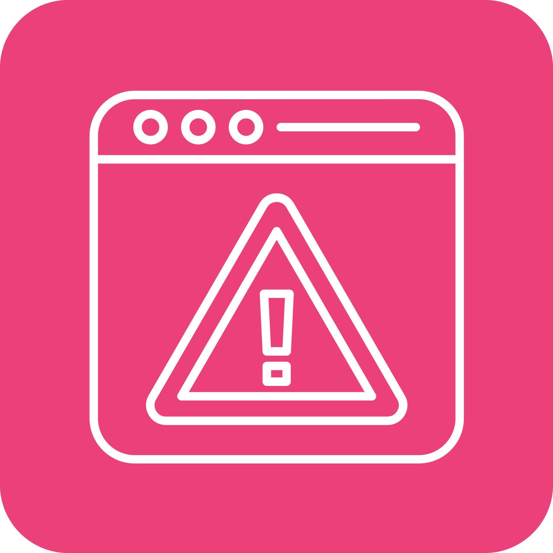 Browser Alert Line Round Corner Background Icons 14641169 Vector Art at ...