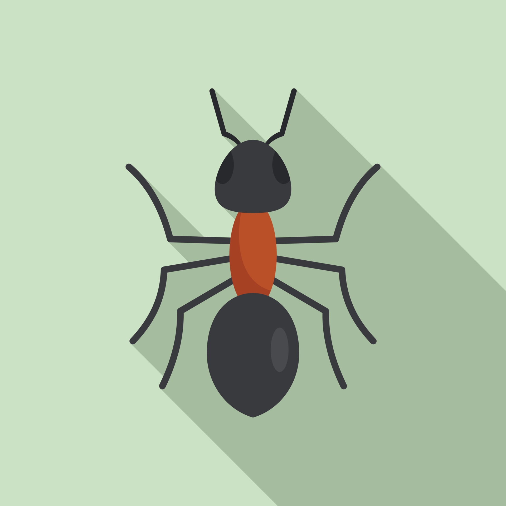 Grass ant icon, flat style 14643041 Vector Art at Vecteezy