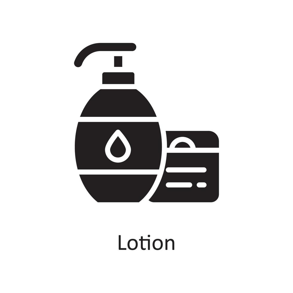 Lotion Vector Solid Icon Design illustration. Housekeeping Symbol on ... Lotion Vector Solid Icon Design illustration. Housekeeping Symbol on ...