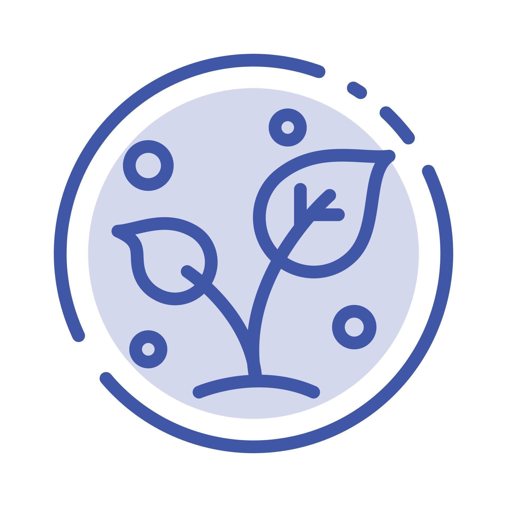 Leaf Nature Spring Sprout Tree Blue Dotted Line Line Icon 14643823