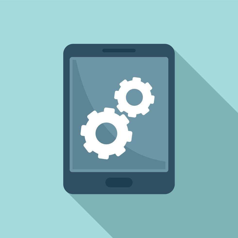 Update software tablet icon, flat style 14644443 Vector Art at Vecteezy