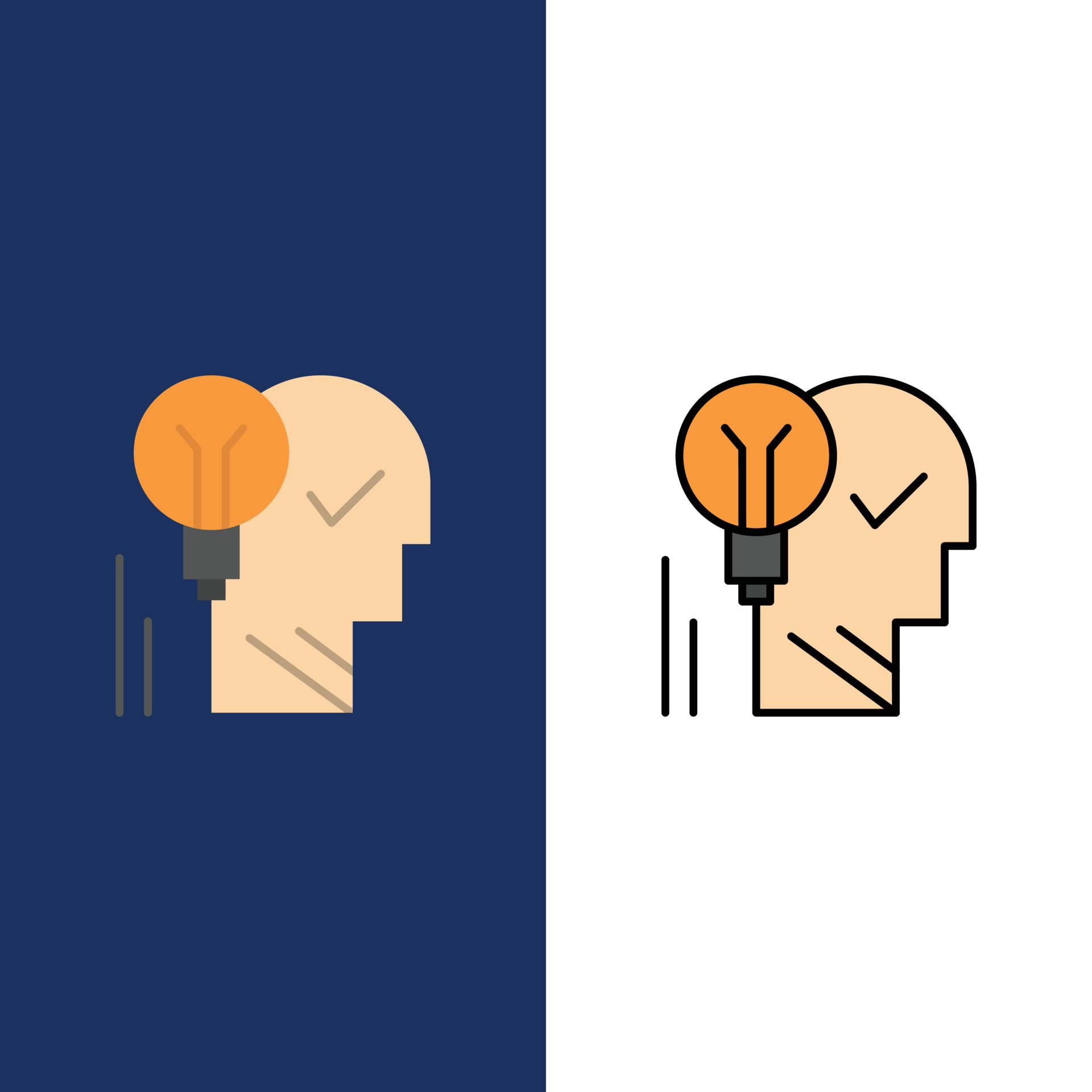 Creative Brain Idea Light bulb Mind Personal Power Success Icons Flat ... Creative Brain Idea Light bulb Mind Personal Power Success Icons Flat ...