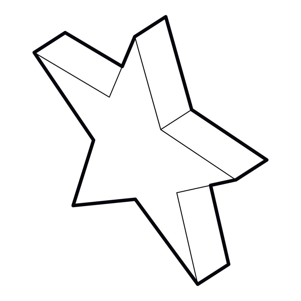 Five pointed star icon, outline style 14645270 Vector Art at Vecteezy