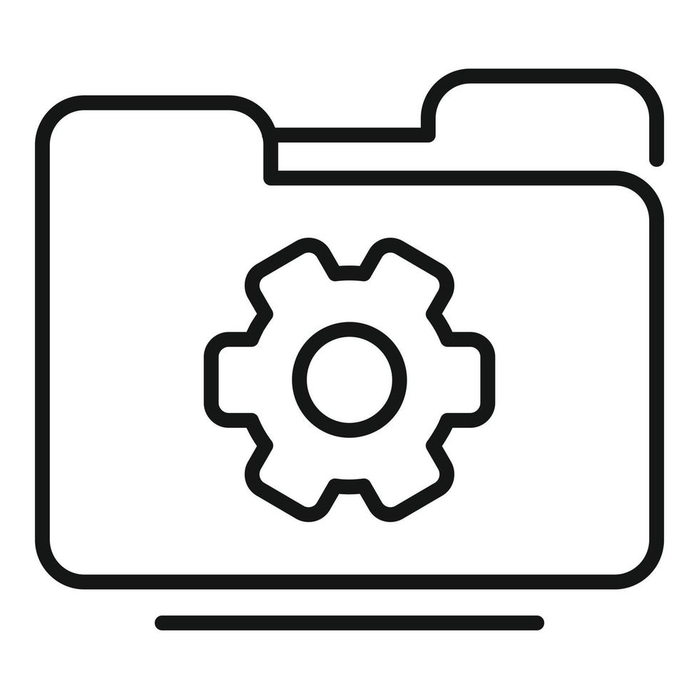 Server Data Folder Icon Outline Style 14645360 Vector Art At Vecteezy