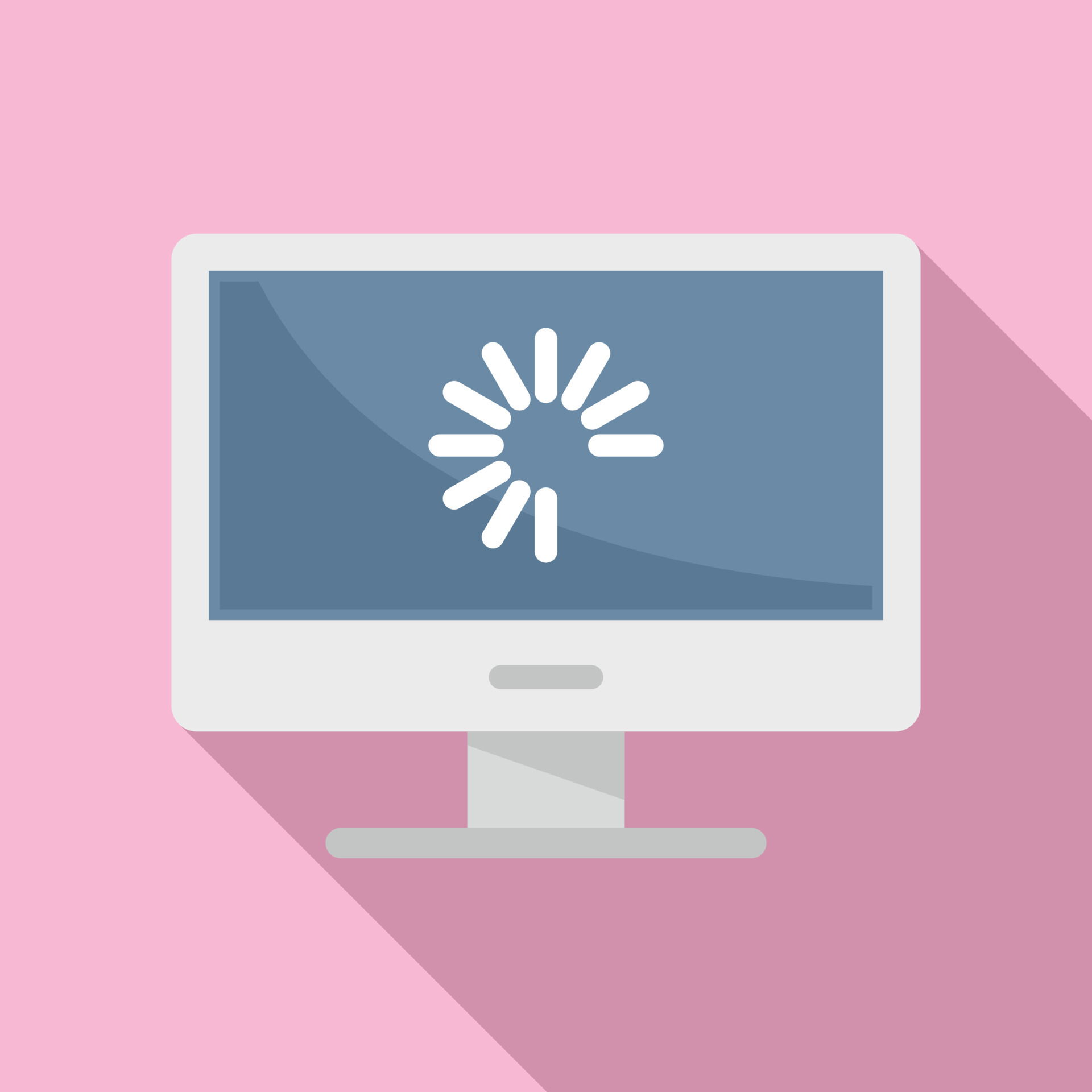 Pc update system icon, flat style 14645387 Vector Art at Vecteezy