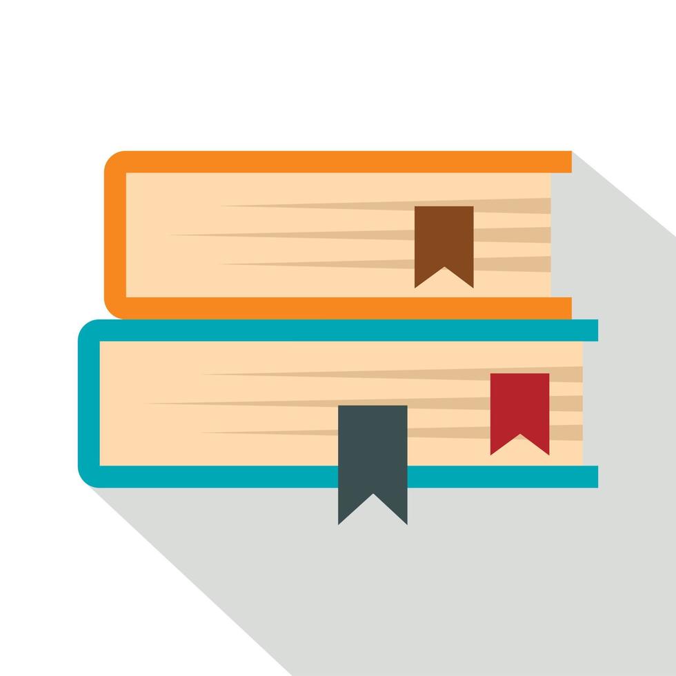 Two books icon, flat style 14645815 Vector Art at Vecteezy