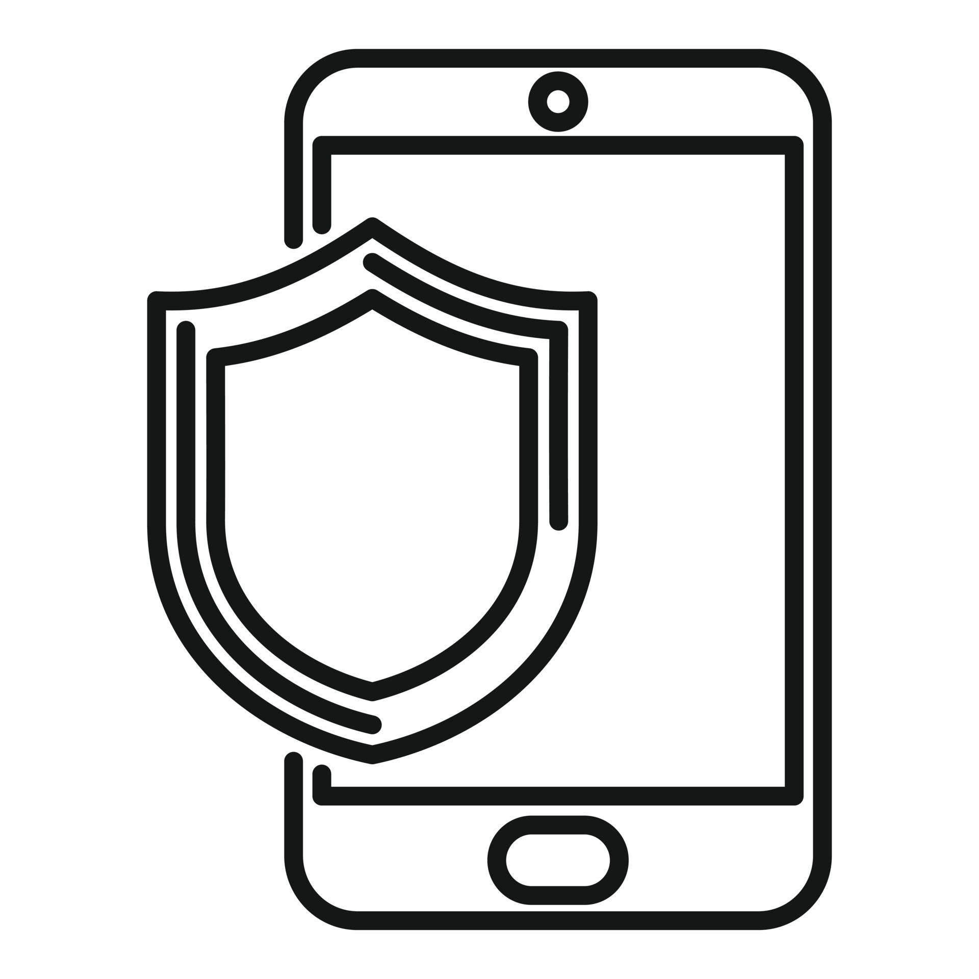Protected Phone Display Icon Outline Style 14645848 Vector Art At Vecteezy