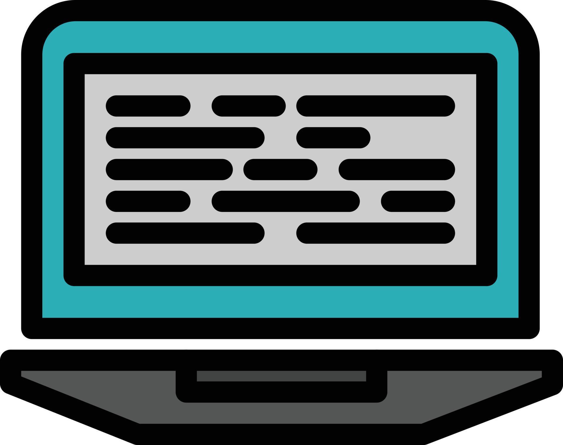 Laptop Coding Code Screen Computer Flat Color Icon Vector Icon Banner Template 14647059 Vector