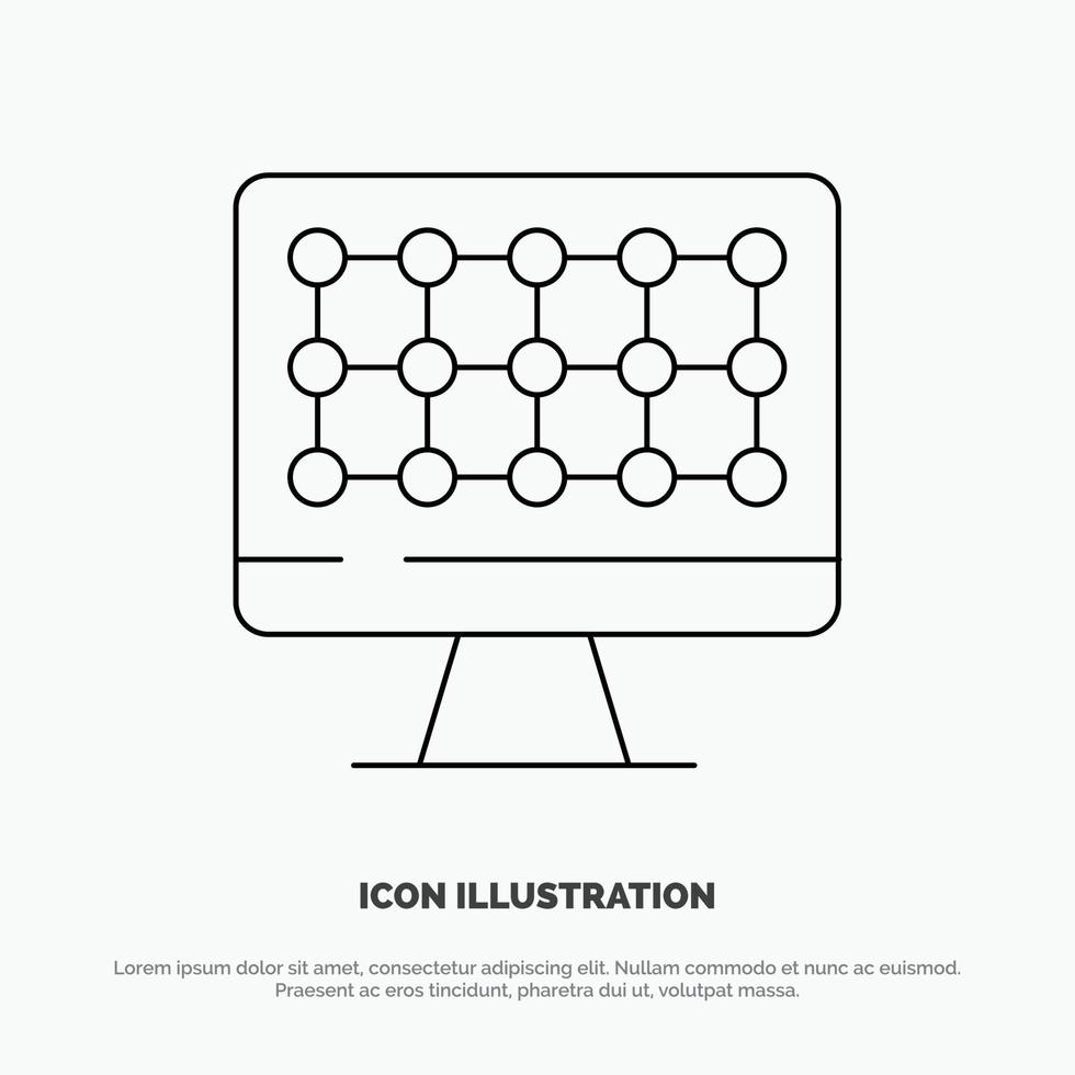 Computer Technology Hardware Line Icon Vector 14647068 Vector Art at ...