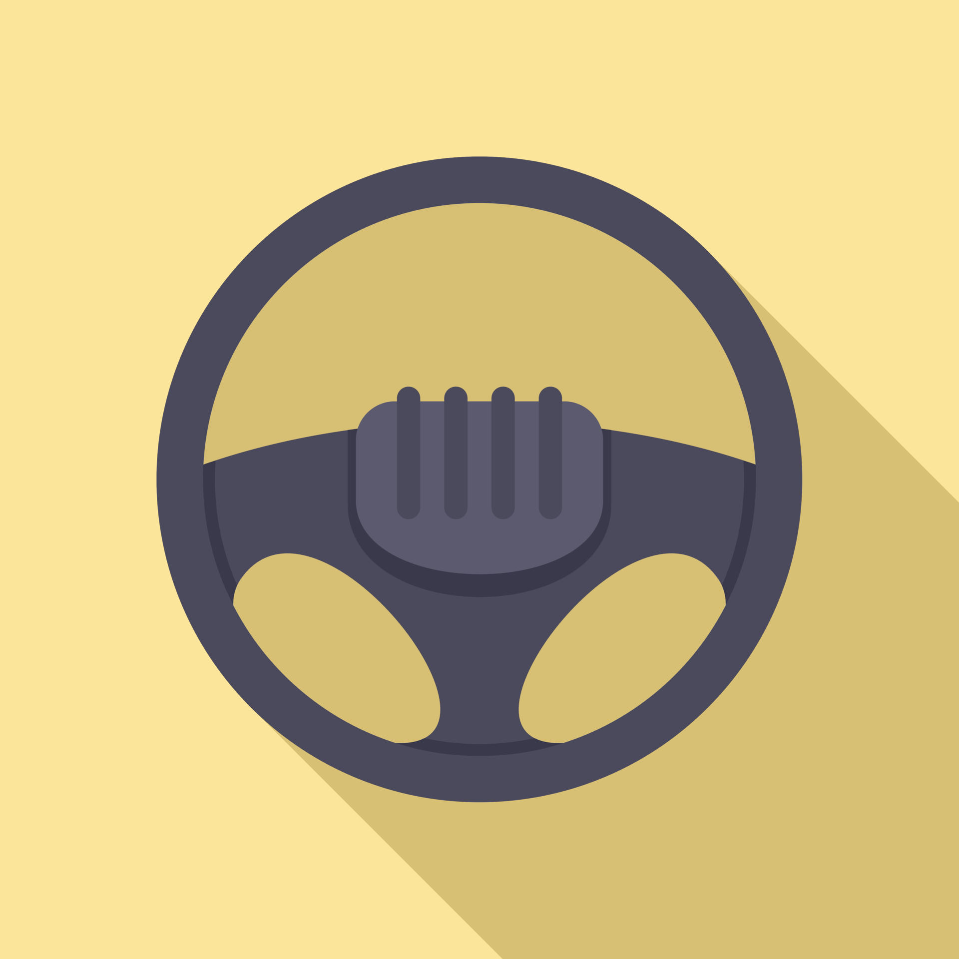 Steering wheel detail icon, flat style 14647107 Vector Art at Vecteezy
