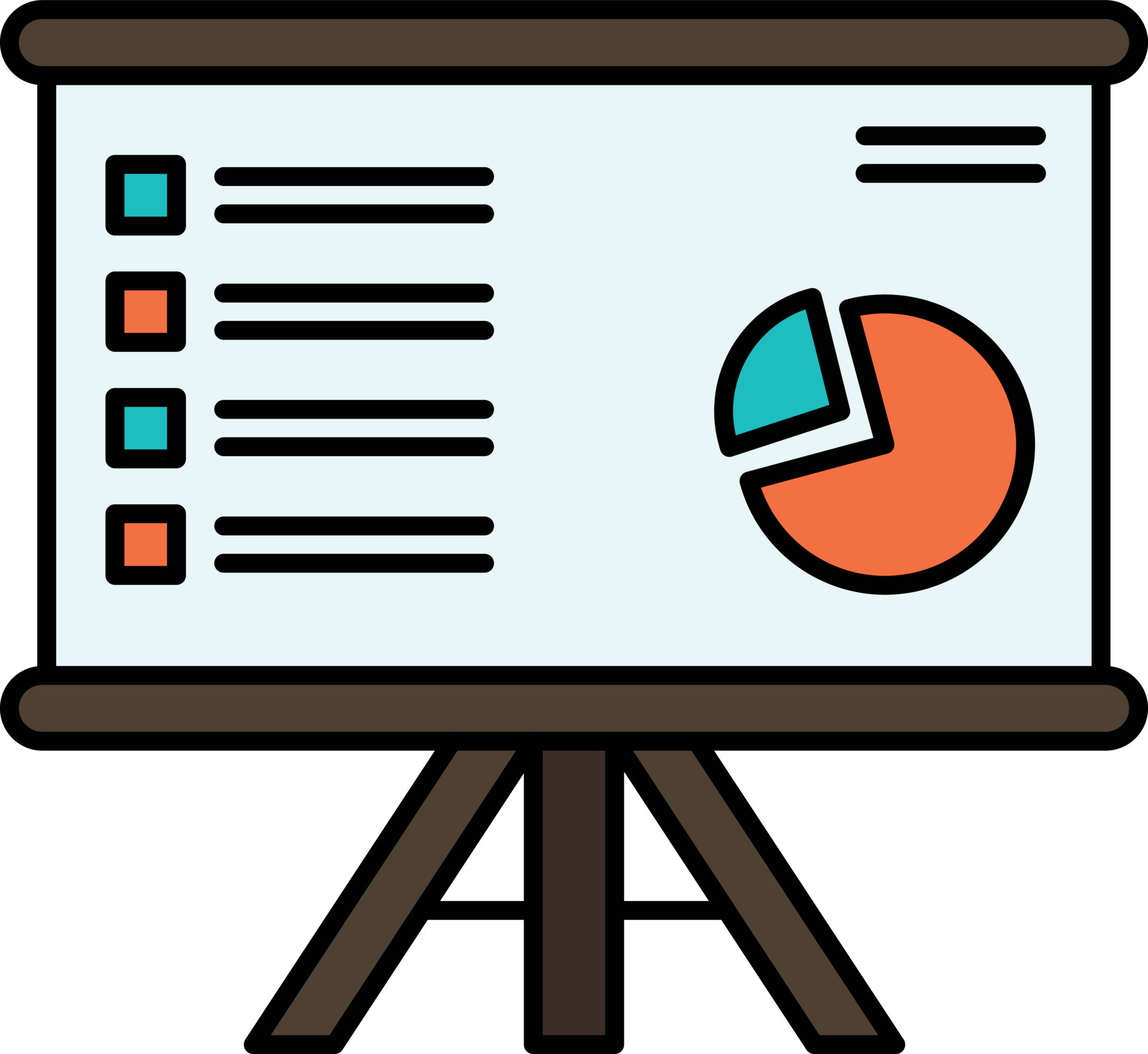 Presentation Analytics Business Chart Graph Marketing Report Flat Color Icon Vector Icon Banner