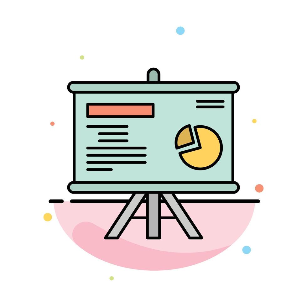 Presentation Board Projector Graph Abstract Flat Color Icon Template