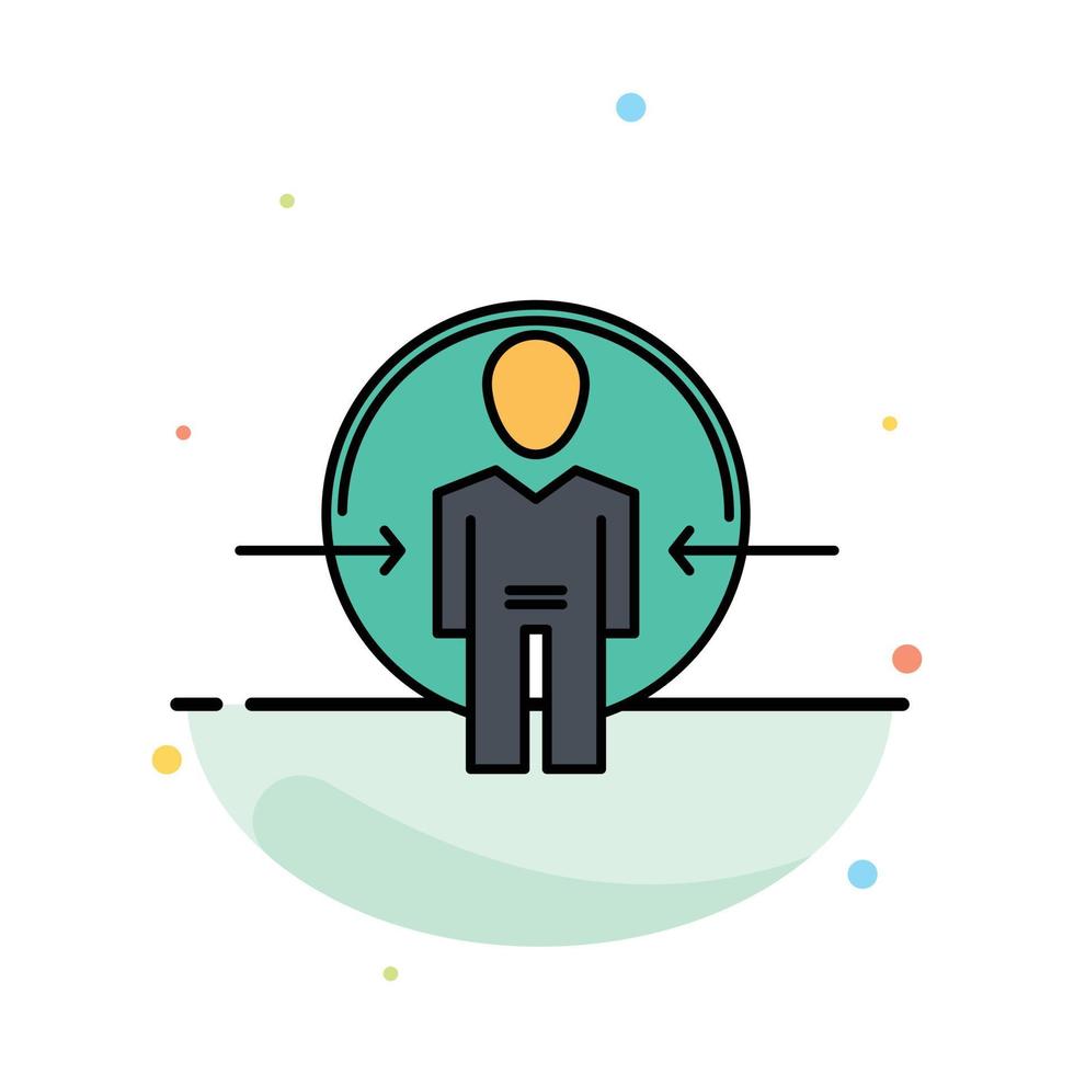 Man User Login Id Identity Abstract Flat Color Icon Template 14650223 Vector Art At Vecteezy