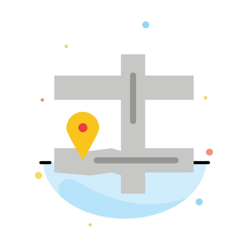 Map Navigation Pin Abstract Flat Color Icon Template 14650502 Vector Art at Vecteezy