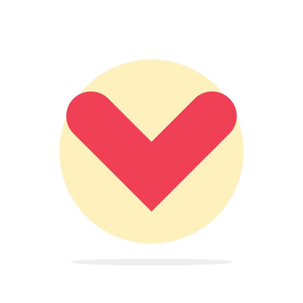 Arrow Arrows Direction Down Abstract Circle Background Flat Color Icon