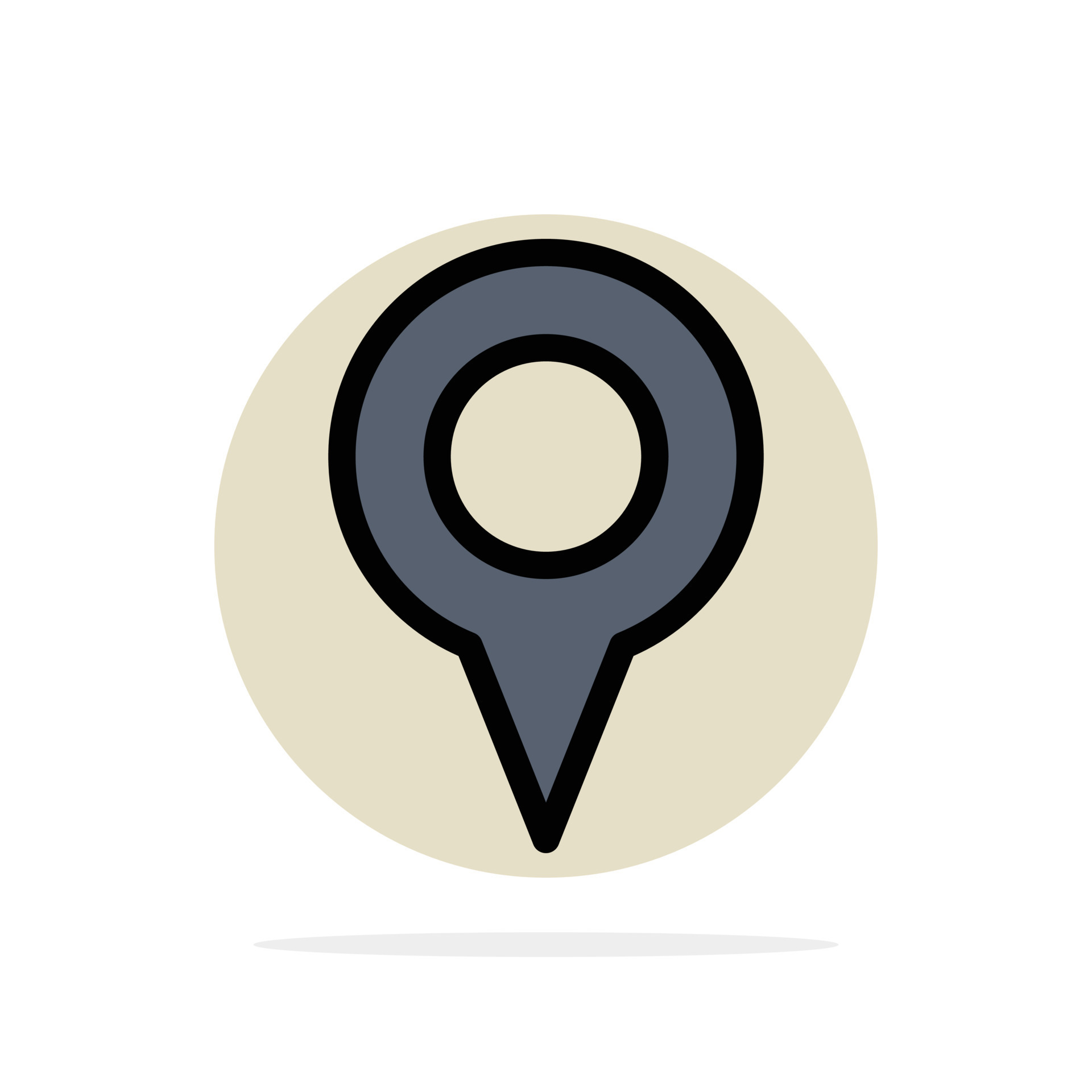 Geo Location Location Map Pin Abstract Circle Background Flat Color Icon 14651491 Vector Art At