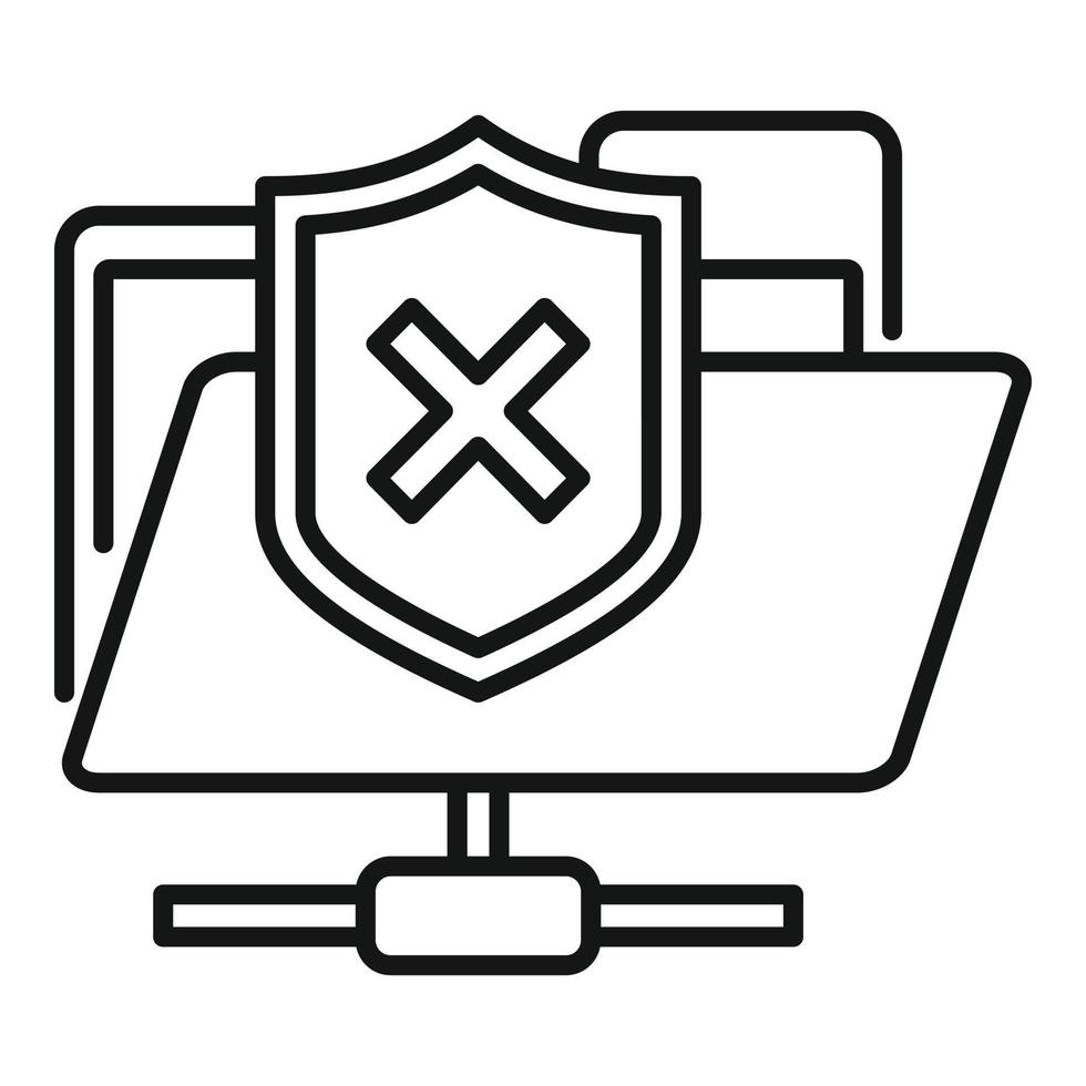 Folder access authentication icon, outline style 14652289 Vector Art at Vecteezy