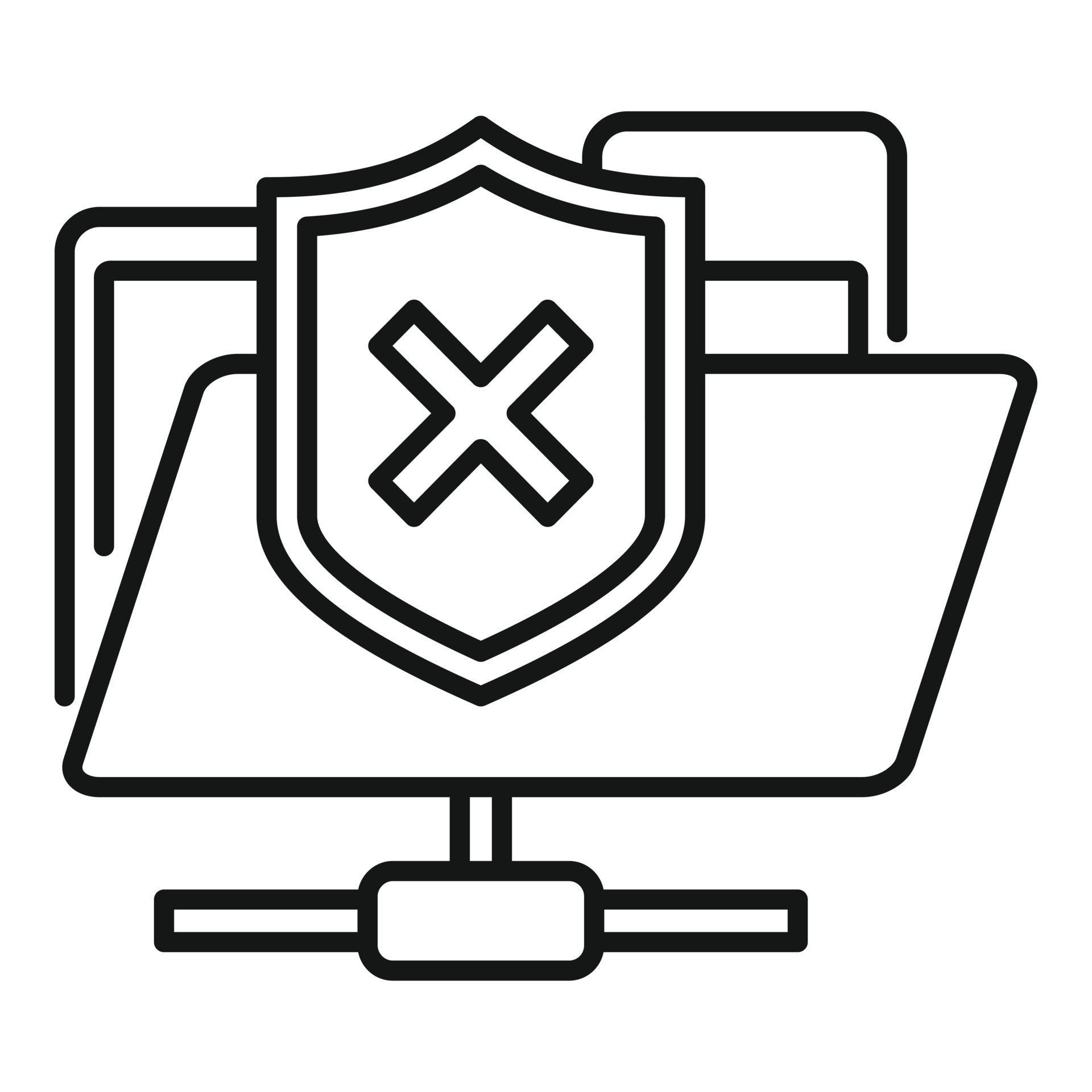 Folder Access Authentication Icon Outline Style 14652289 Vector Art At