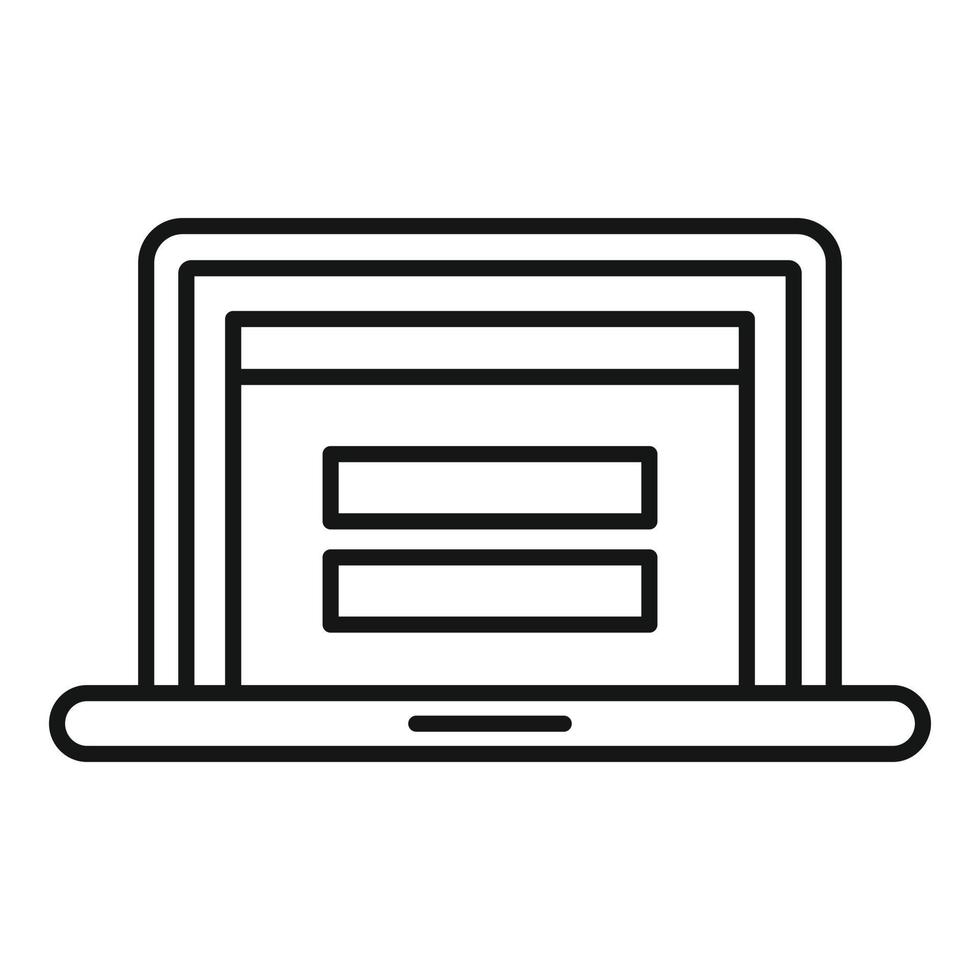 Laptop Authentication Icon Outline Style 14652321 Vector Art At Vecteezy