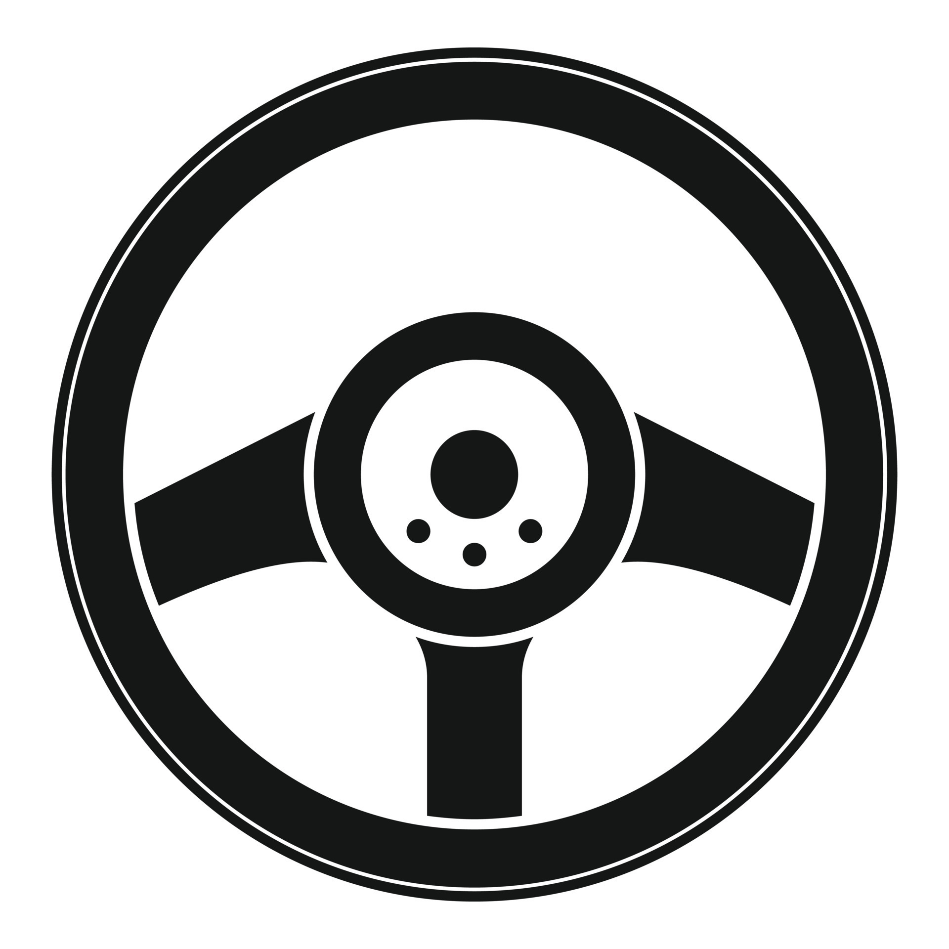 Driver steering wheel icon, simple style 14655331 Vector Art at Vecteezy