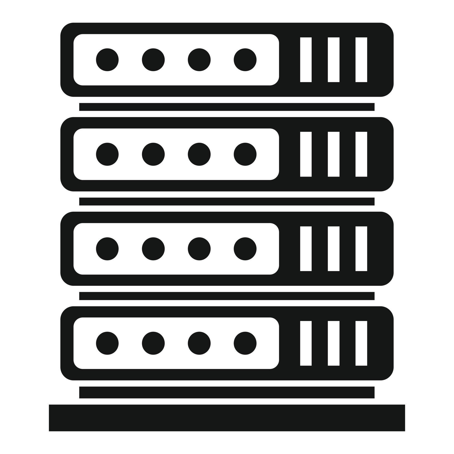 Server rack icon, simple style 14655703 Vector Art at Vecteezy