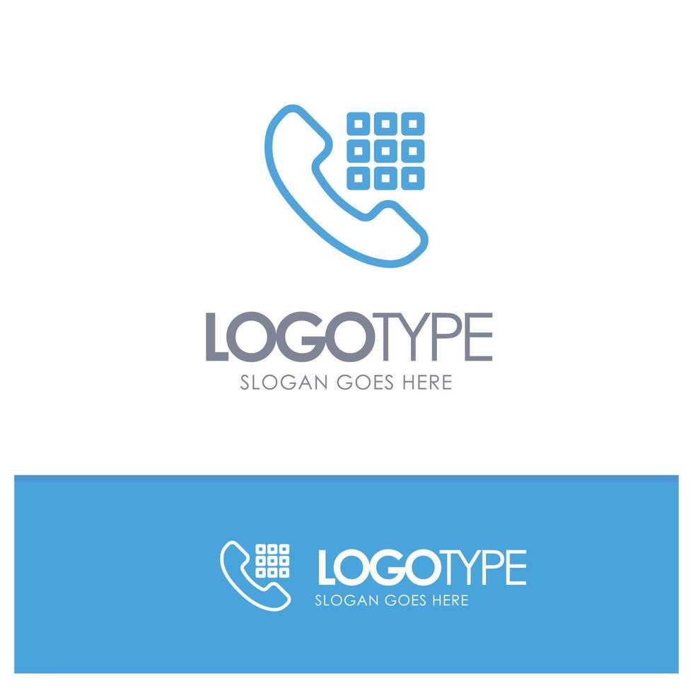 call-dial-phone-keys-blue-outline-logo-with-place-for-tagline-14656173