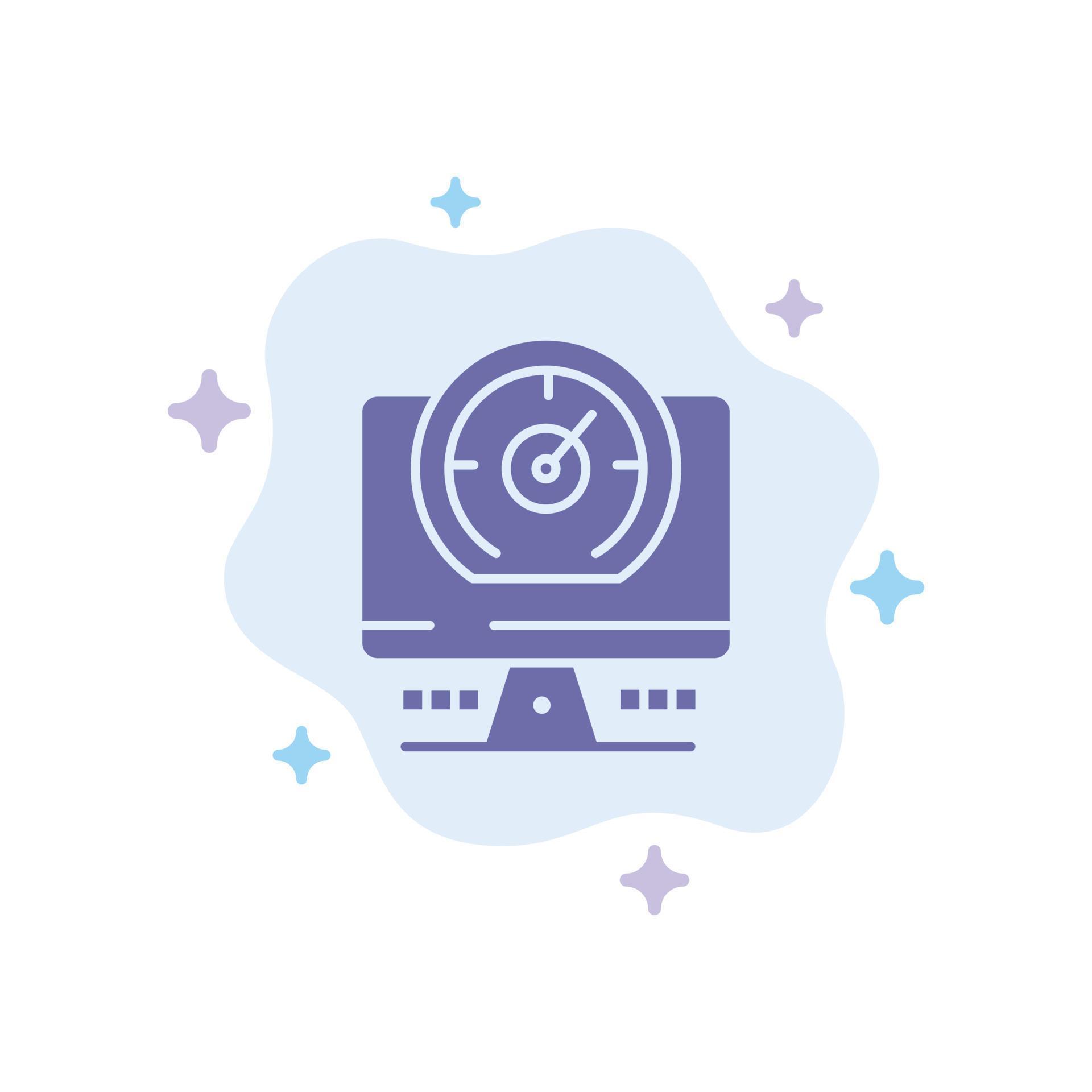 Compass Computer Timer Location Blue Icon On Abstract Cloud Background 14656278 Vector Art At