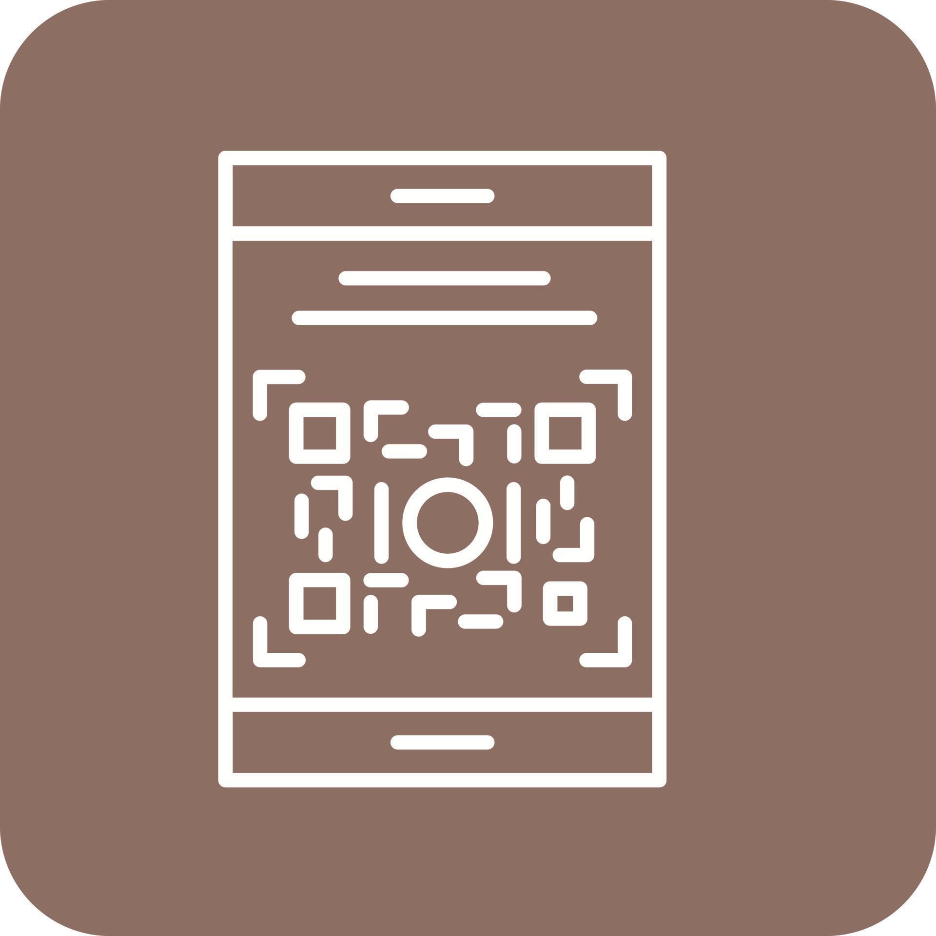 Qr Code Line Round Corner Background Icons 14660813 Vector Art At Vecteezy