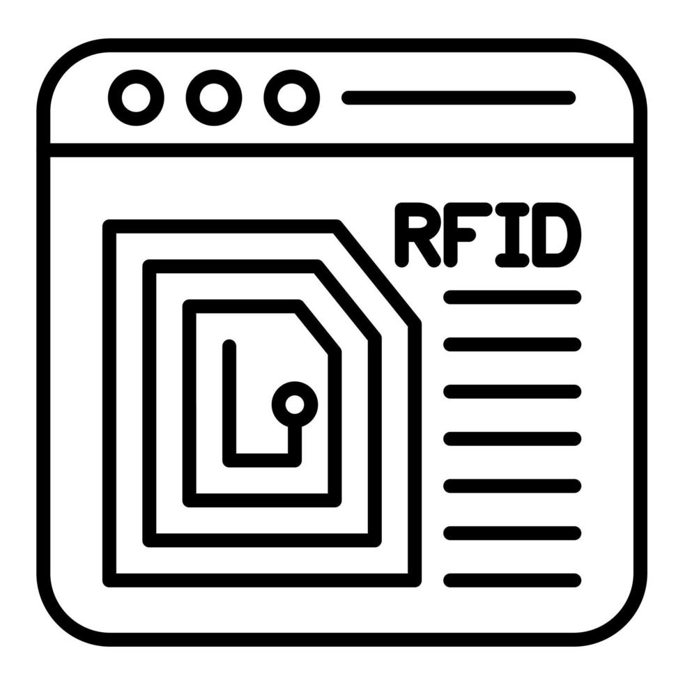 Radio Frequency Identification Line Icon 14660852 Vector Art At Vecteezy