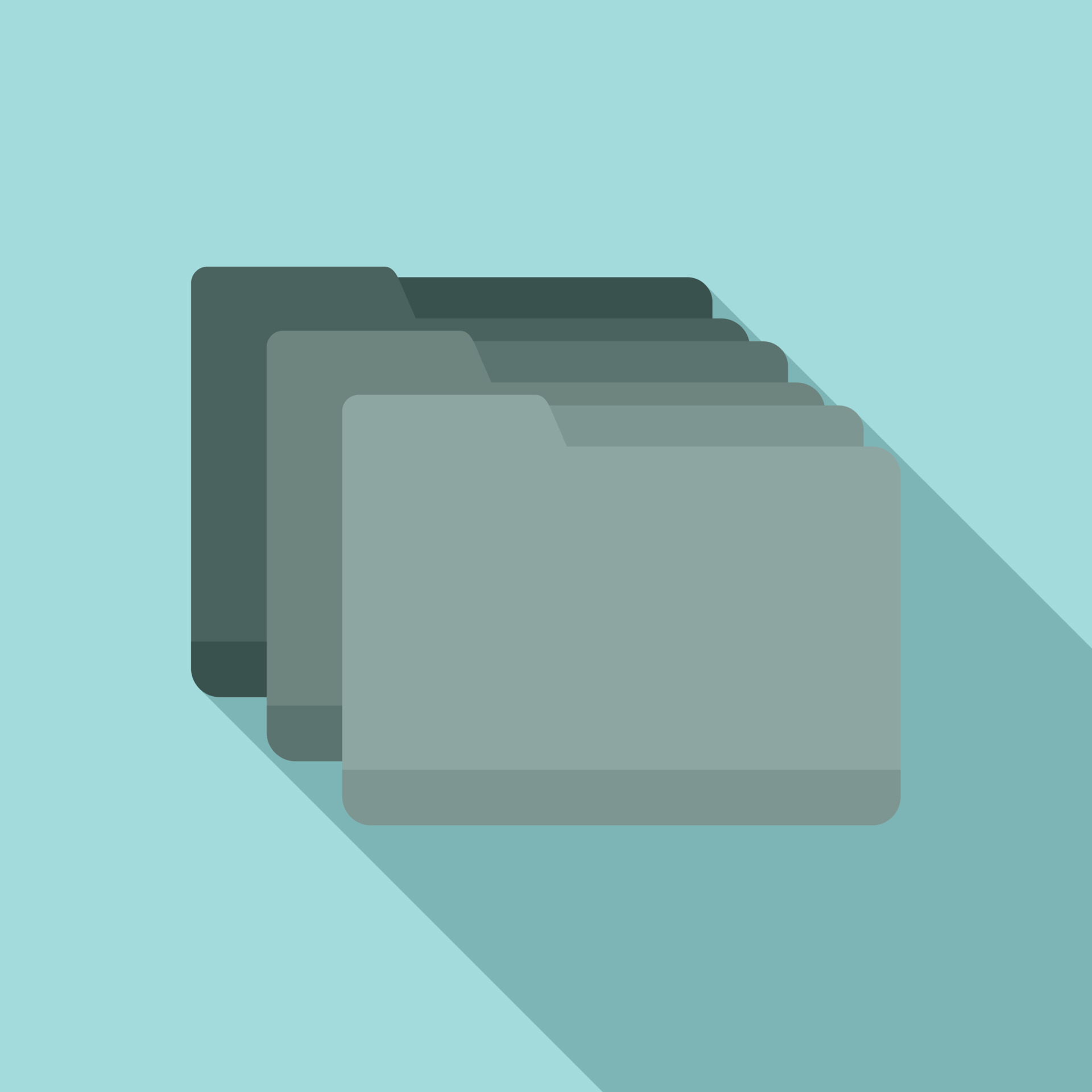 Folder stack icon, flat style 14661030 Vector Art at Vecteezy