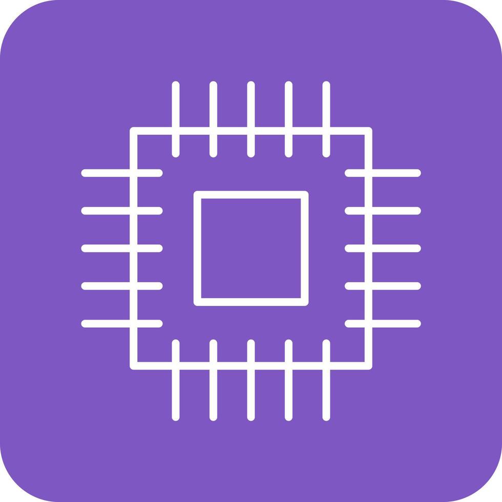 Microprocessor Line Round Corner Background Icons 14661306 Vector Art ...