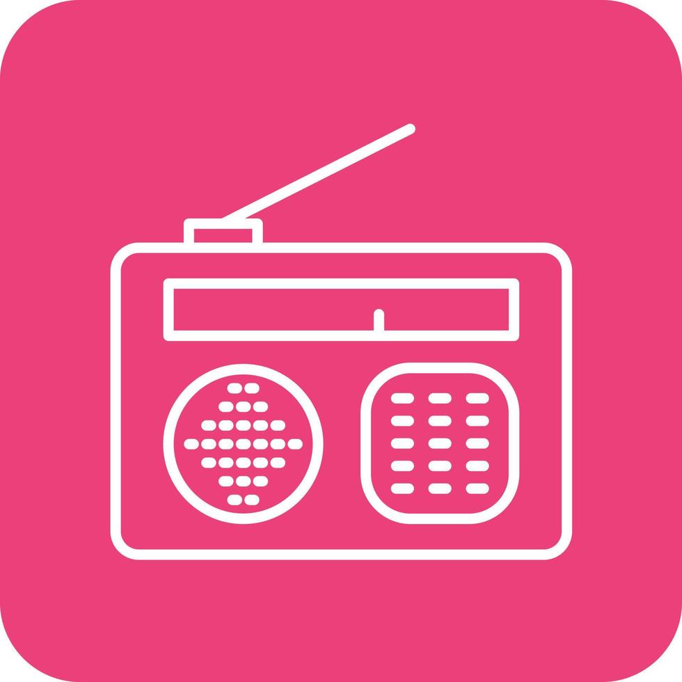 Radio Line Round Corner Background Icons 14661579 Vector Art At Vecteezy