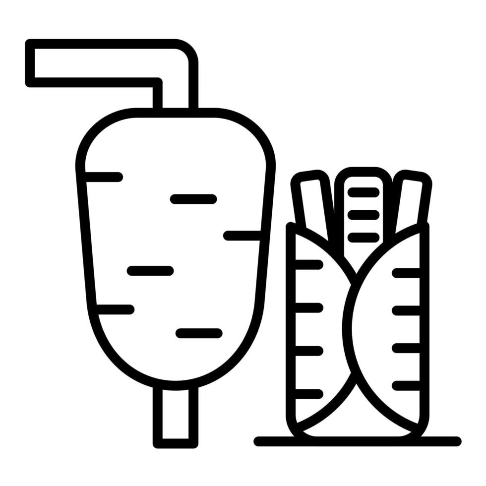 Doner Kebab Line Icon 14662021 Vector Art at Vecteezy